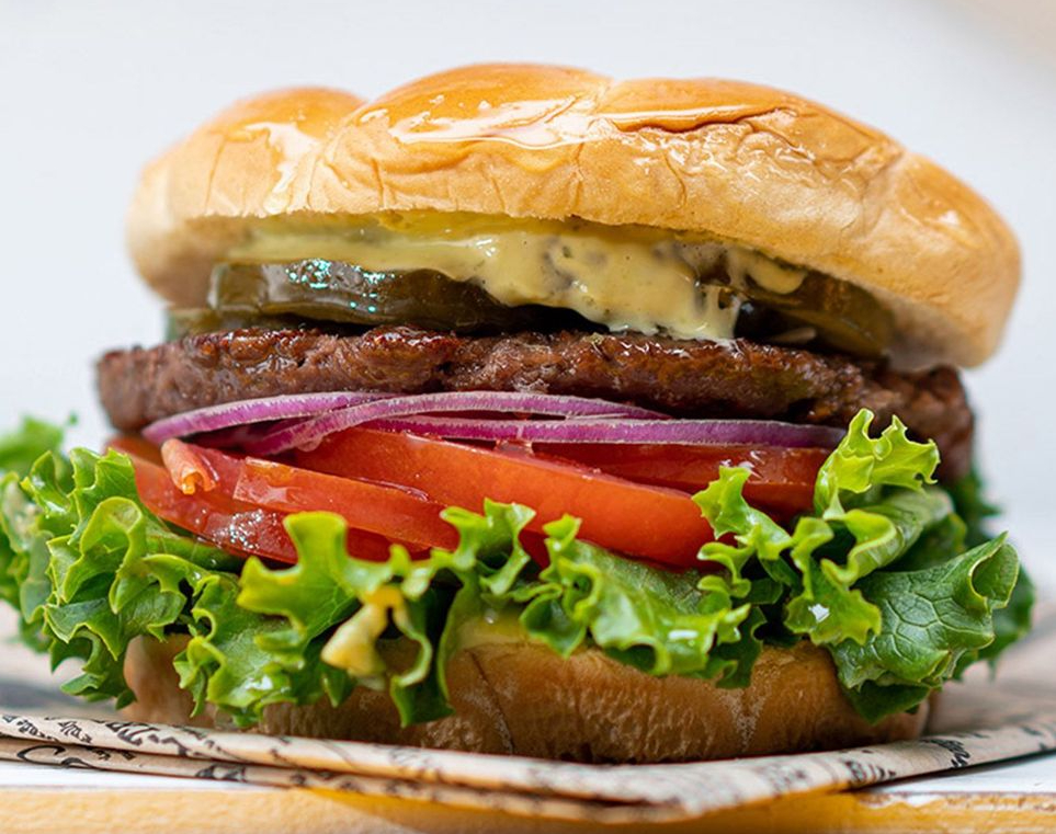 Impossible vegan "cheese" burger